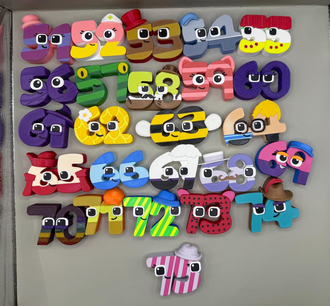 Wonderland Numbers 51-75 Numbers Fan Art - Etsy