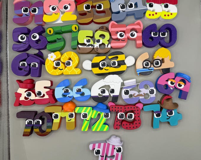 Wonderland Numbers 51-75 Numbers Fan Art - Etsy