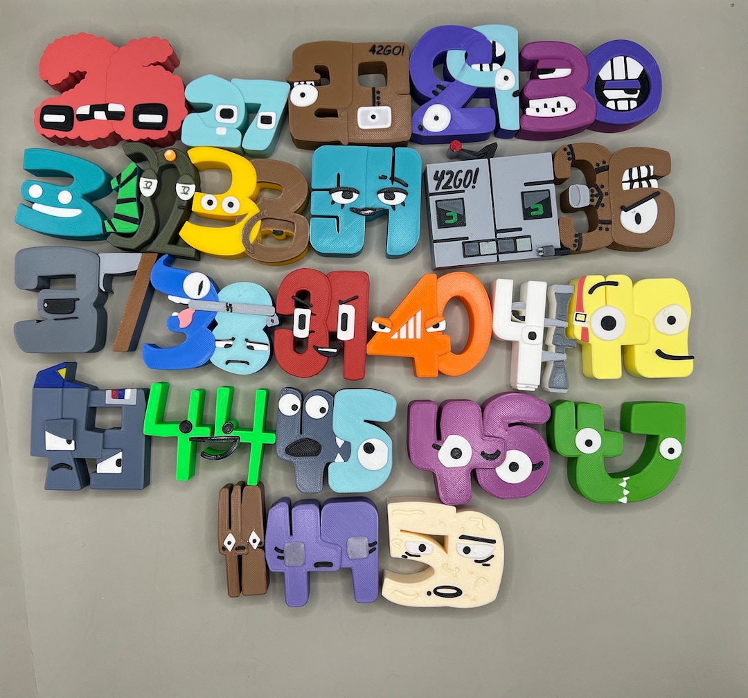 Number Figures Series 26-50 (fan Art of 3d SES Series) - Etsy