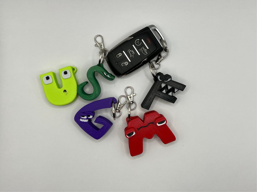 Keychains Uppercase Alphabet Letters - Etsy