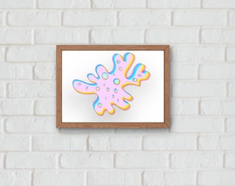 Biology Prints, Amoeba, Cell, Digital Art, Science Prints, STEM ...