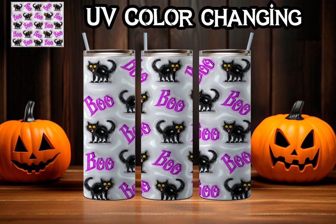 Friendly Boo Black Cats UV Color Changing Tumbler - Etsy