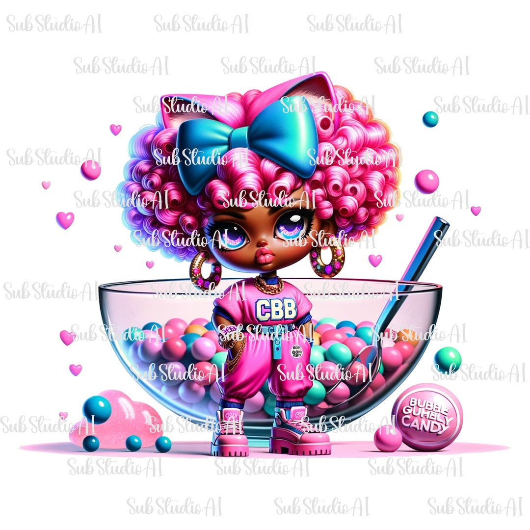 Pink Gummy Girl Sublimation Design Digital Download Commercial Use Png ...