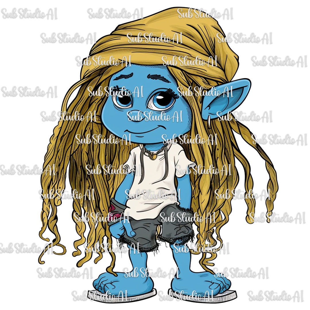Smurf Dreadlocks Sublimation Design Digital Download Commercial Use Png ...