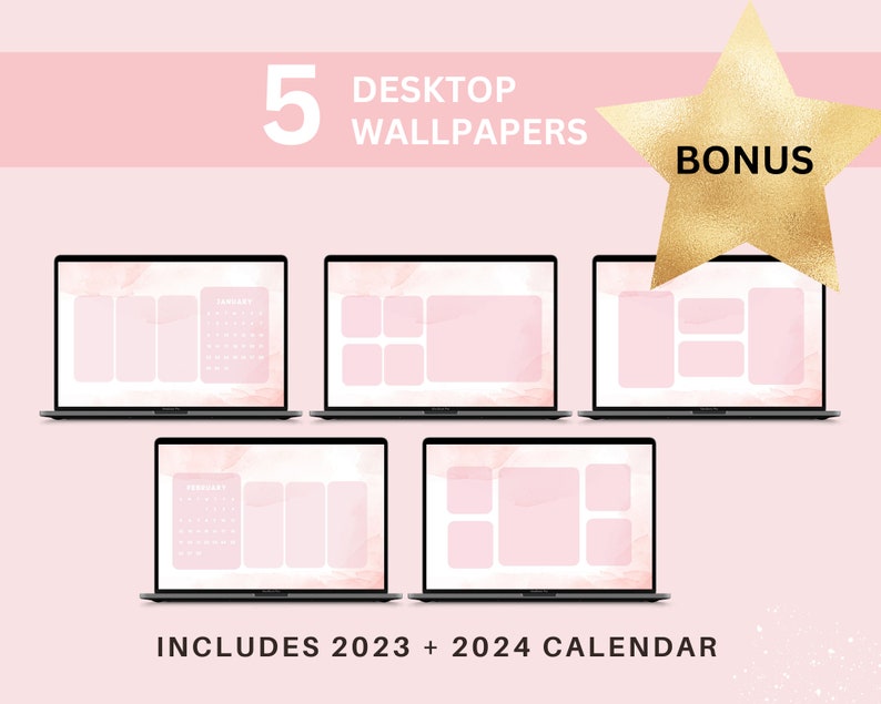 Desktop Folder Icons, Blush Pink, INSTANT DOWNLOAD, Aesthetic Organizer ...