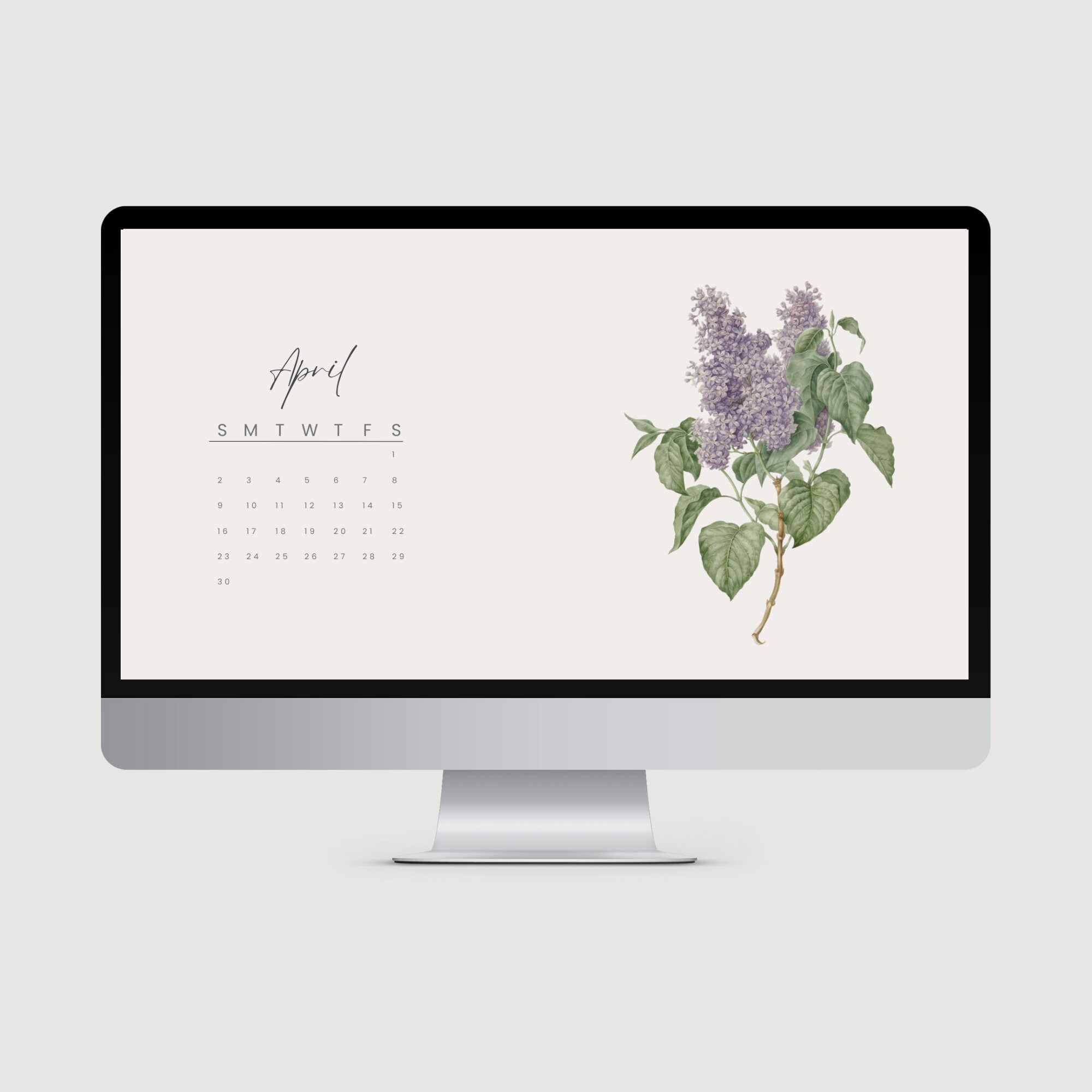 Desktop Organizer Wallpaper 2023, Monthly Calendar, Watercolor ...
