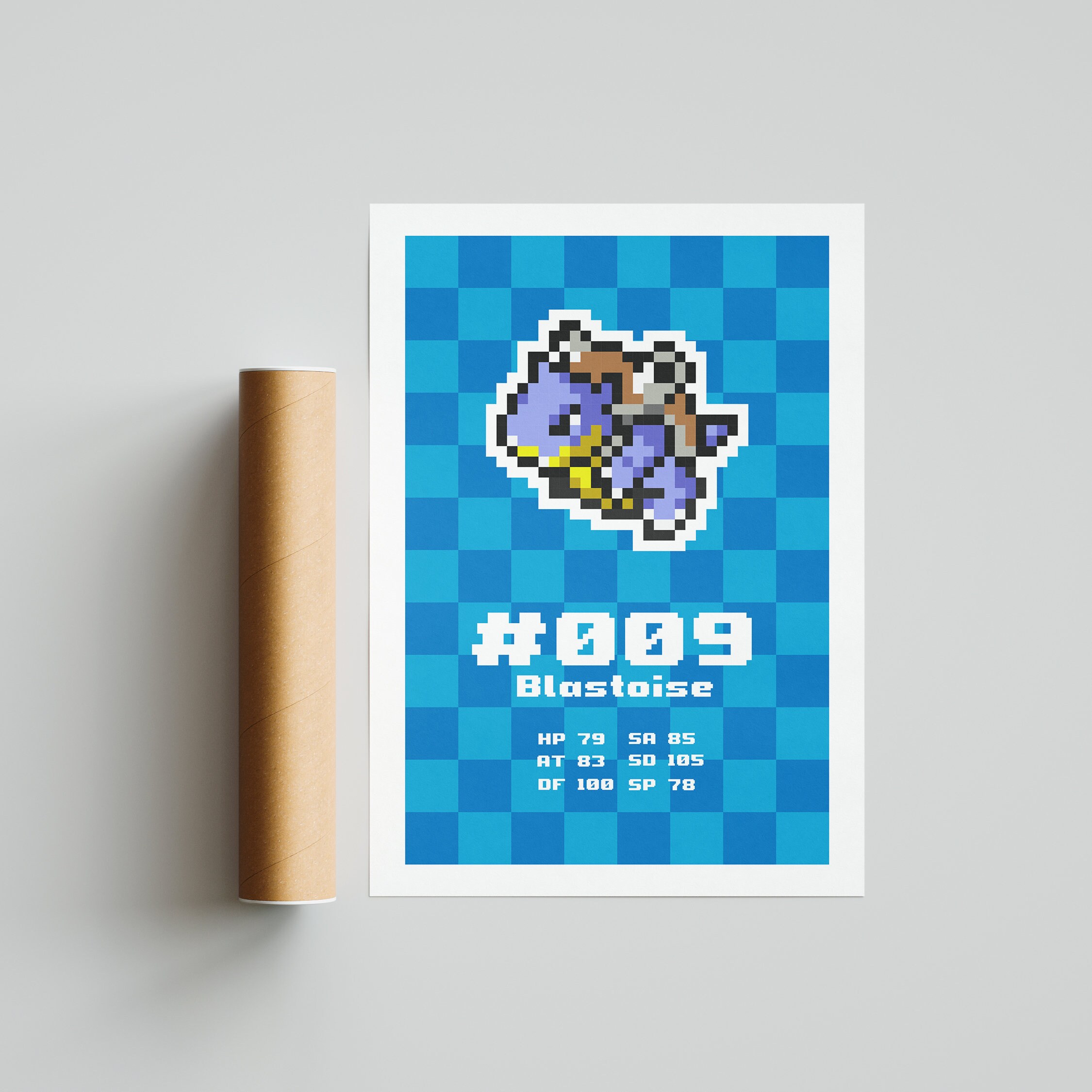 Minimal Pixel Blastoise Sprite Pokemon Wall Art Poster - Etsy