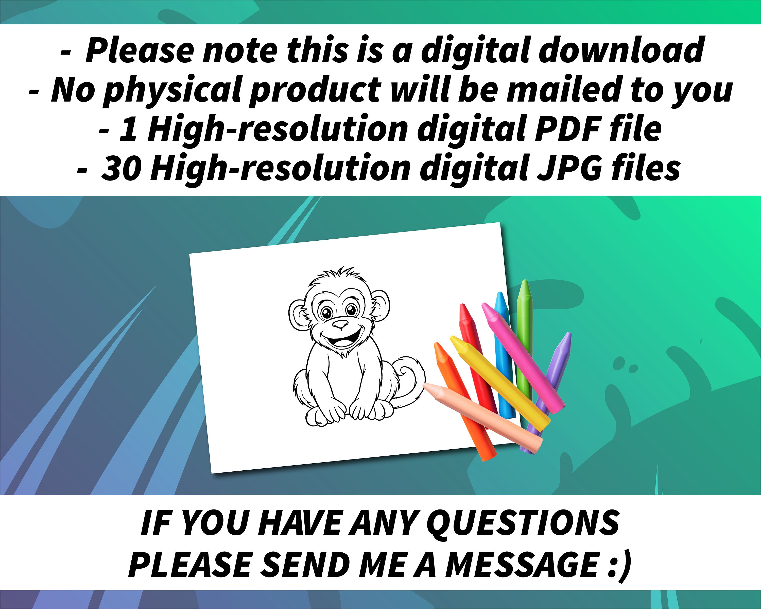 10 Printable Baby Safari Animals Coloring Pages Vol.3 - Etsy