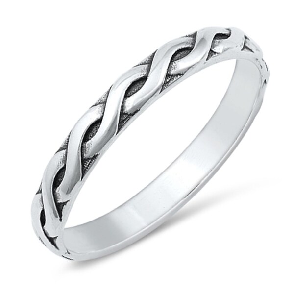 Silver Braided Ring - Etsy