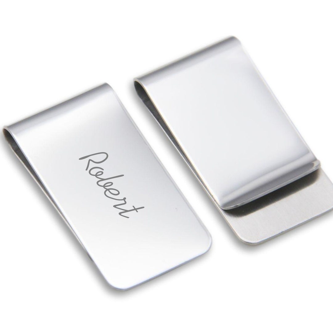 Personalized Stainless Steel Small Money Clip Free Engraving - Etsy