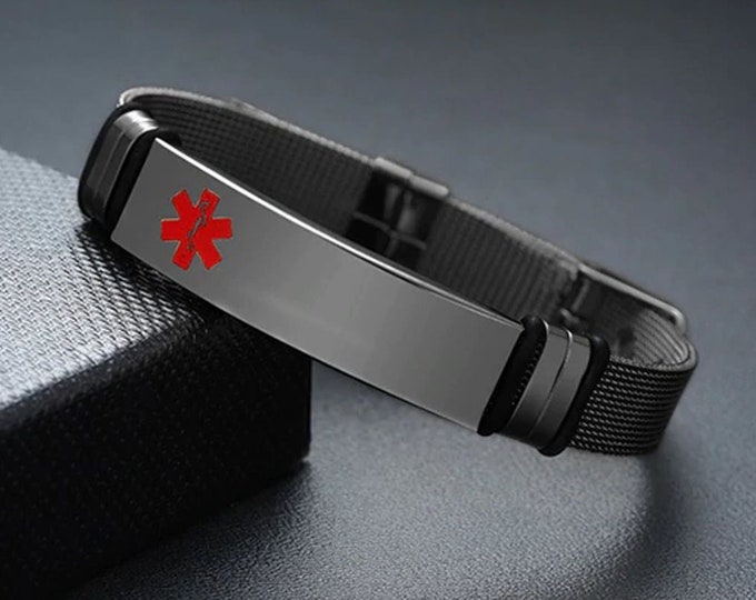 Medical Alert Bracelet, Medical ID Bracelet Women or Men, Women's ...