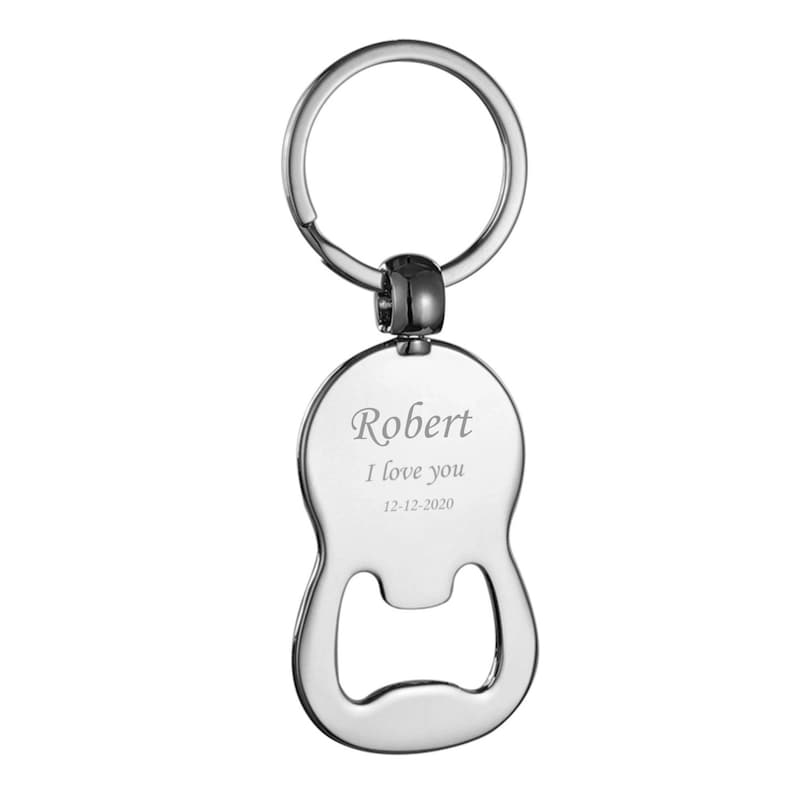 Personalized Round Bottle Opener Photo Keychain - Etsy