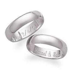 Personalized 5mm Sterling Silver Promise Ring - Etsy