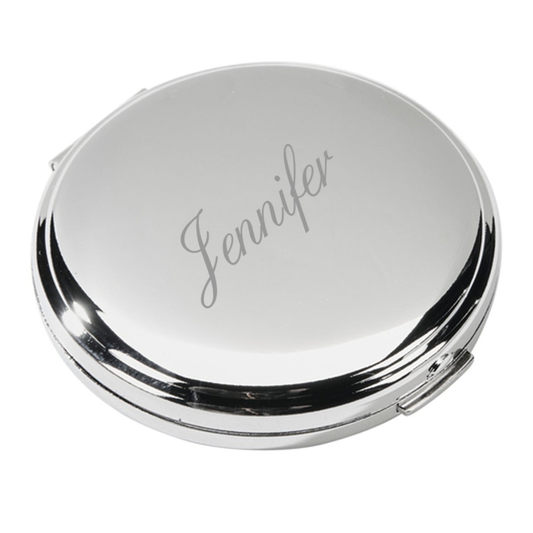 Personalized Quality Beautiful Round Compact Mirror Free Engraving - Etsy