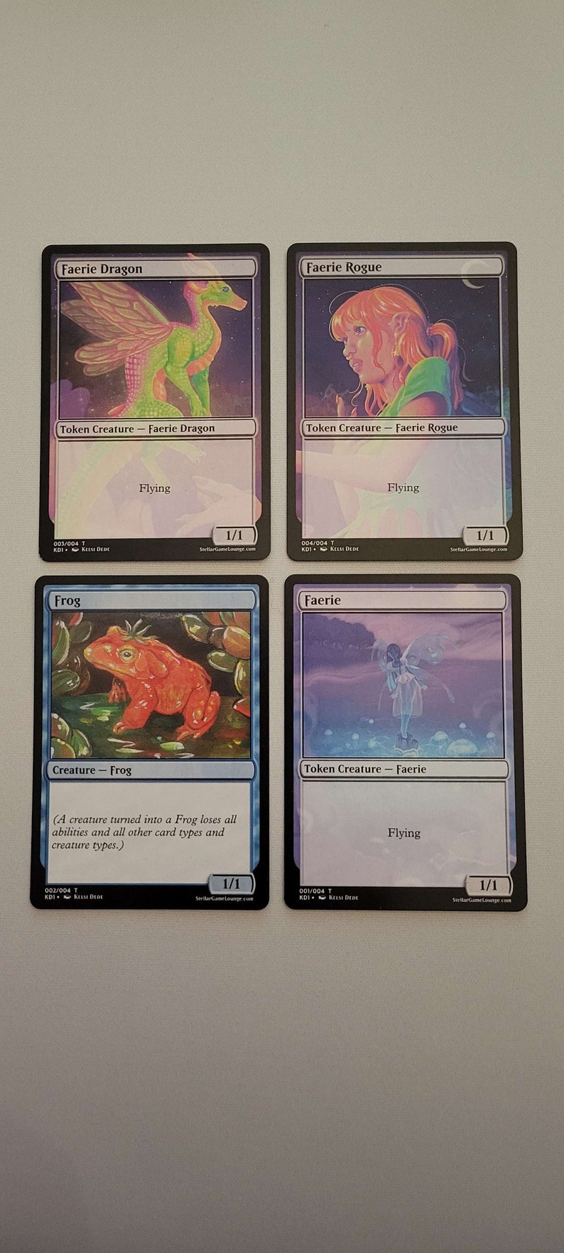 Set of Tokens for Magic the Gathering Faerie Frog Faerie - Etsy