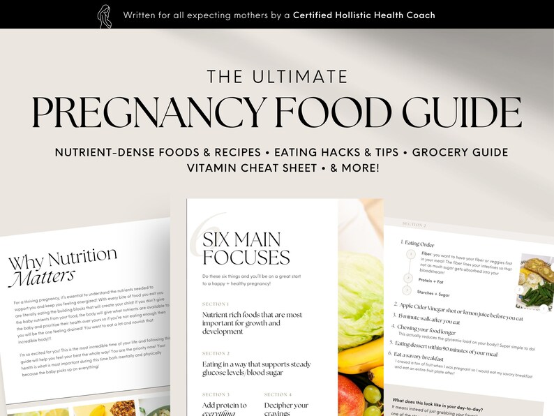 The Ultimate Pregnancy Food Guide - Etsy
