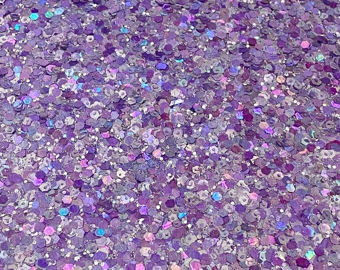 Purple Chunky Glitter Faux Leather, Iridescent Chunky Glitter Leather ...