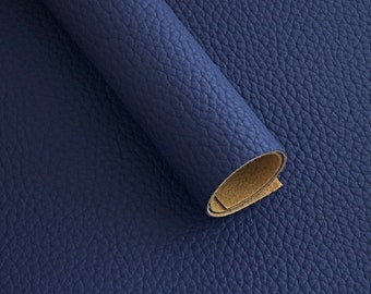 BLUE Faux Leather Fabric Faux Blue Leather Fabric Blue - Etsy