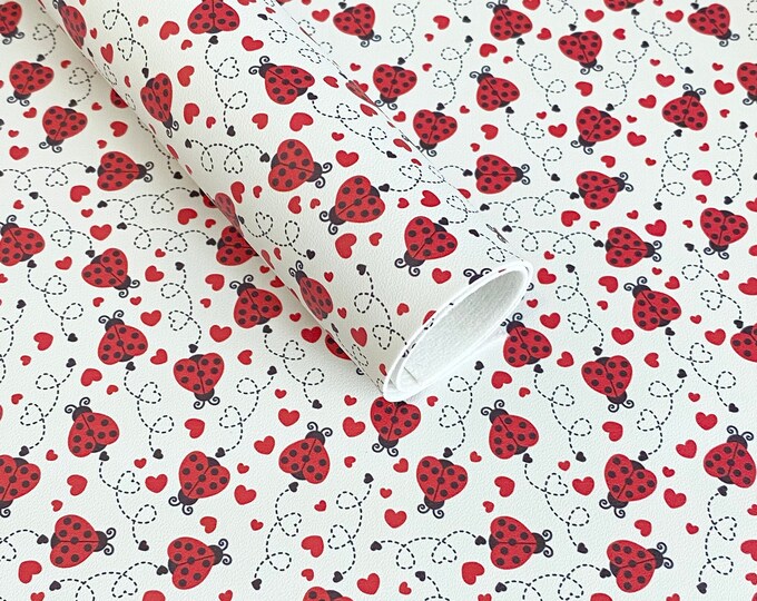 Faux Leather Sheet, Faux Leather, Lady Bug Faux Leather, DETASH, Chunky ...