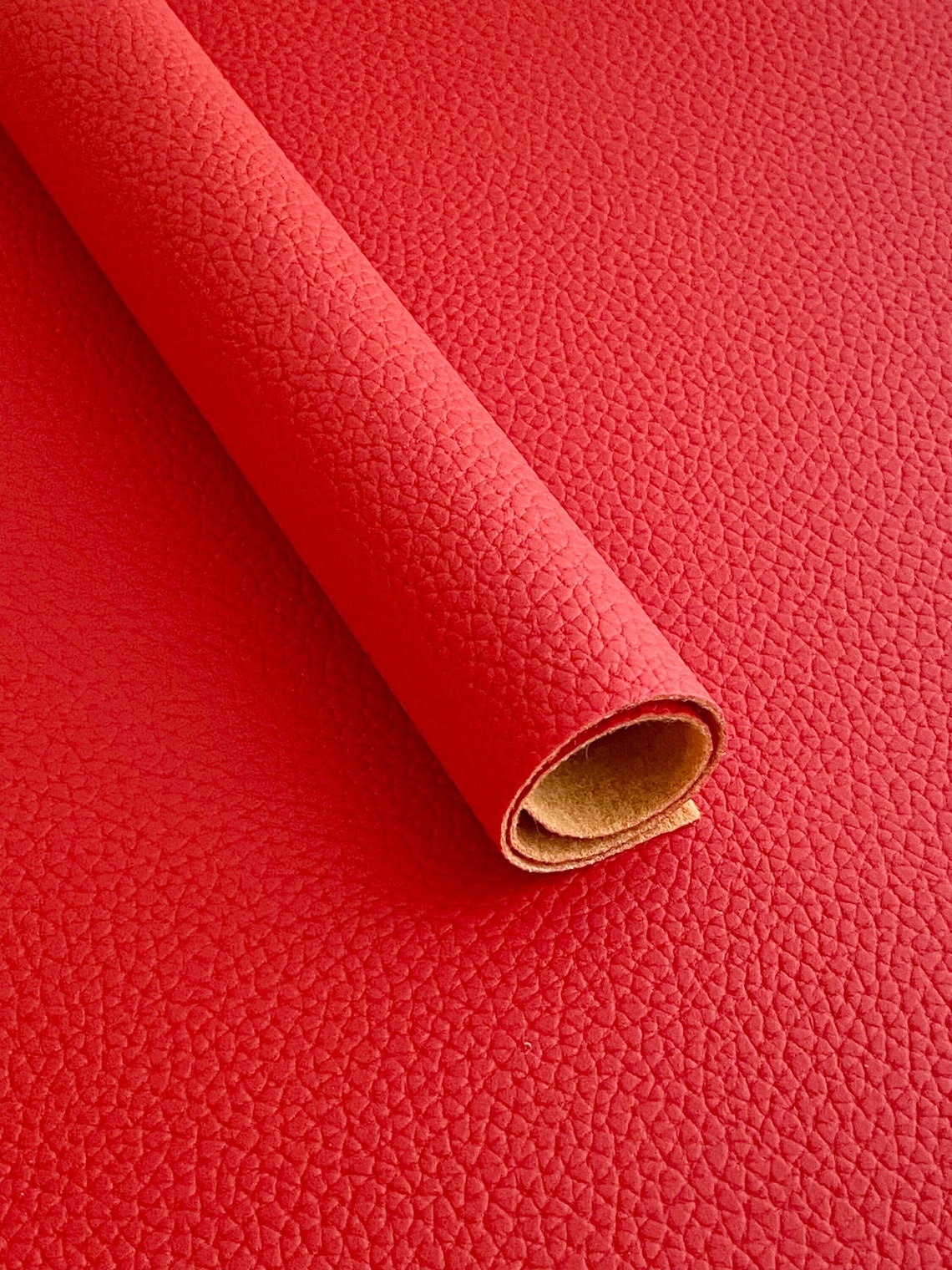 Red Pebbled Faux Leather Sheet: Red Faux Leather - Faux Leather Sheet ...