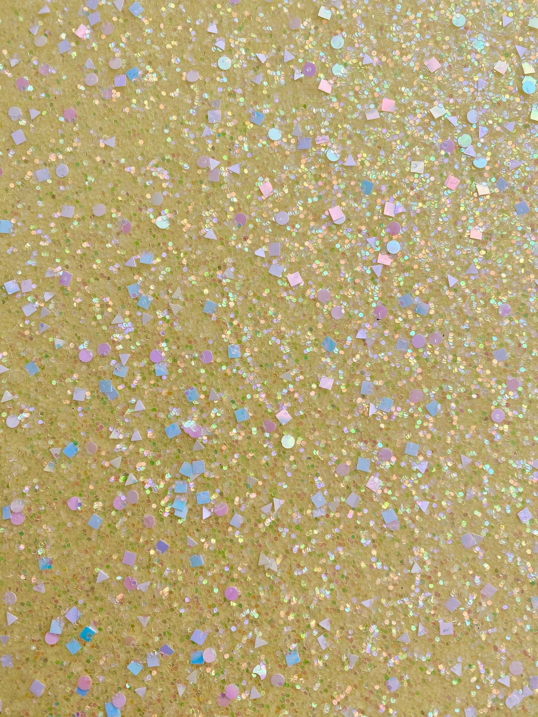 Yellow Chunky Glitter Faux Leather, Yellow Glitter Faux Leather ...