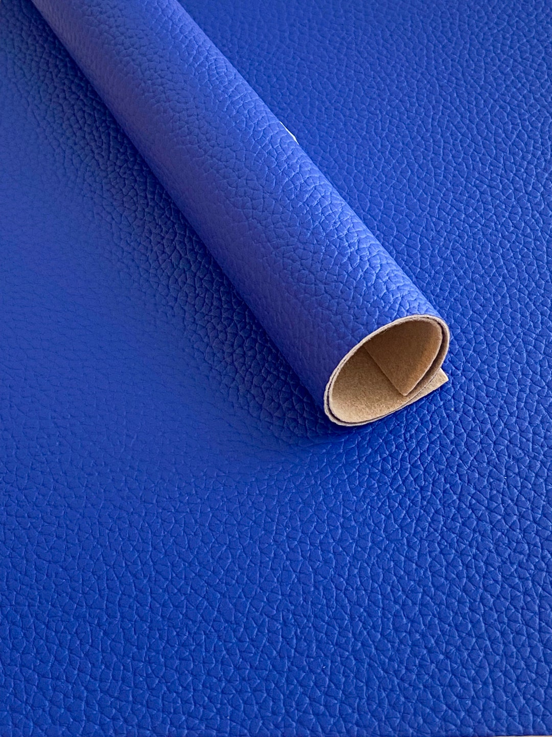 Faux Leather, Faux Leather Sheet, Blue Faux Leather, Vinyl Leather ...