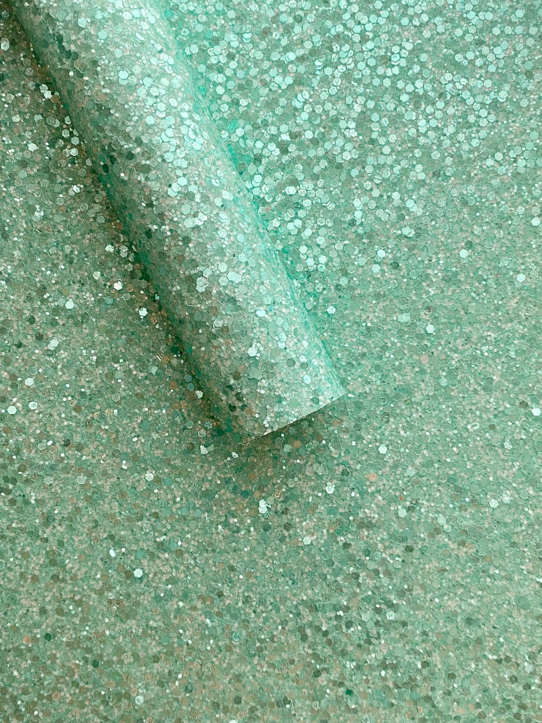 Glitter Faux Leather - Aqua Glitter Faux Leather - Faux Leather Sheet ...