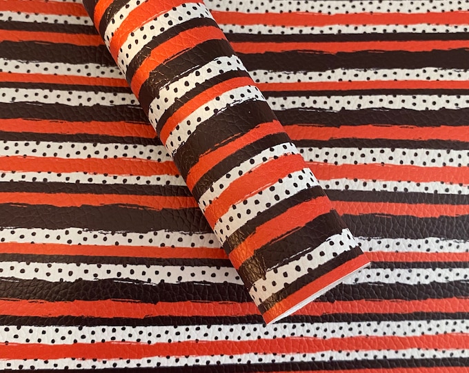 Faux Leather Sheet, Faux Leather, DETASH, Orange and Black Faux Leather ...
