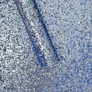 Blue Chunky Glitter Faux Leather - Glitter Faux Leather - Glitter ...