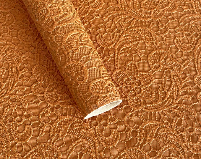 Lace Faux Leather - Faux Leather Sheet - Lace Marine Vinyl - Lace Vegan ...