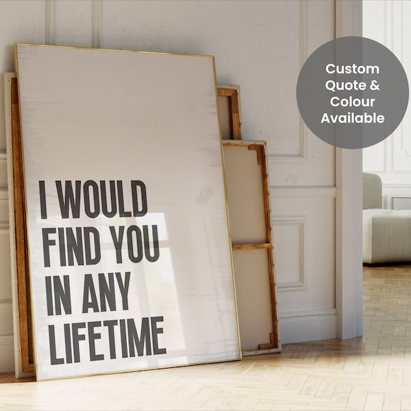 I Would Find You in Any Lifetime - Etsy