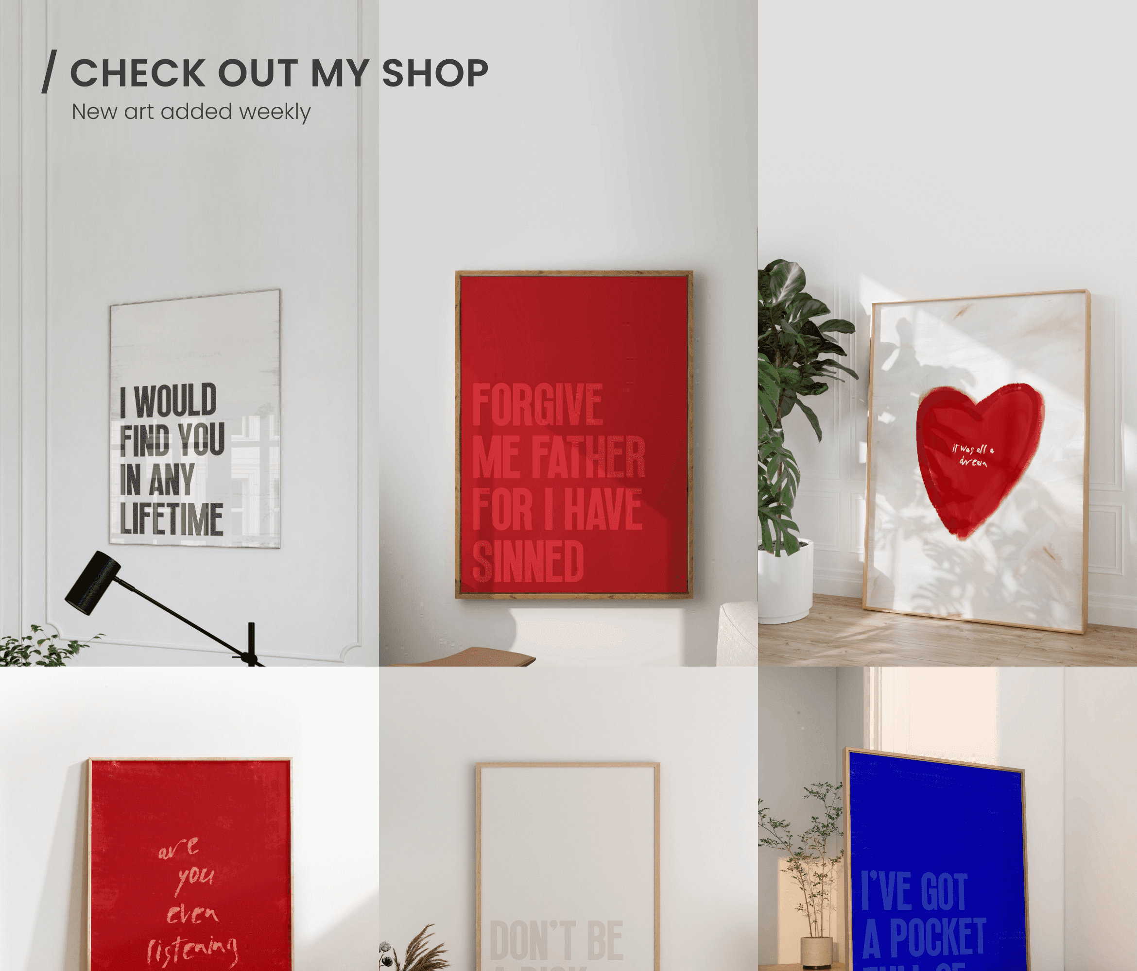 I Would Find You in Any Lifetime Digital Wall Print Typography Poster ...