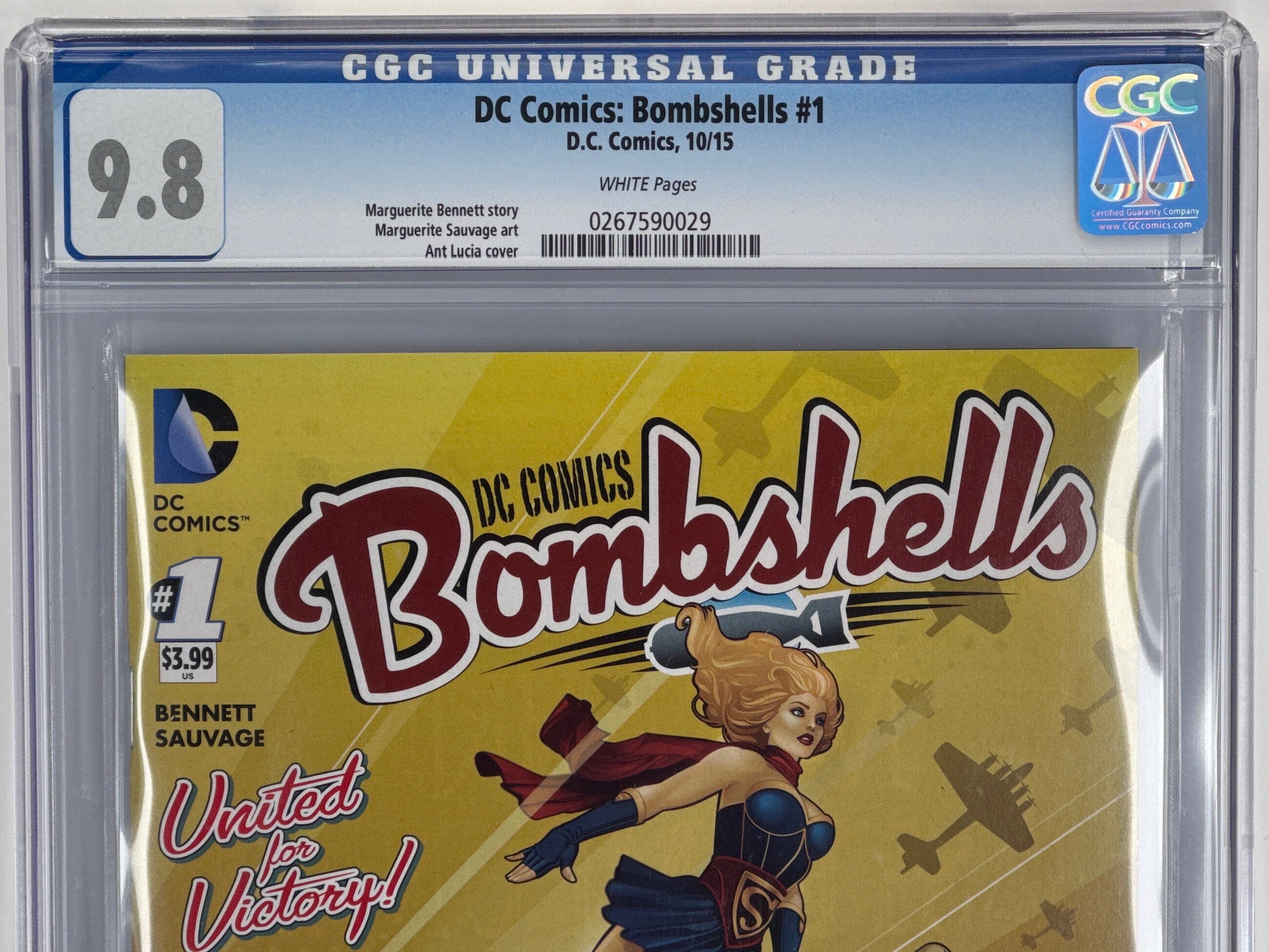 DC COMICS BOMBSHELLS Issue 1 : High-grade 9.8 Cgc. Ant Lucia Cover ...