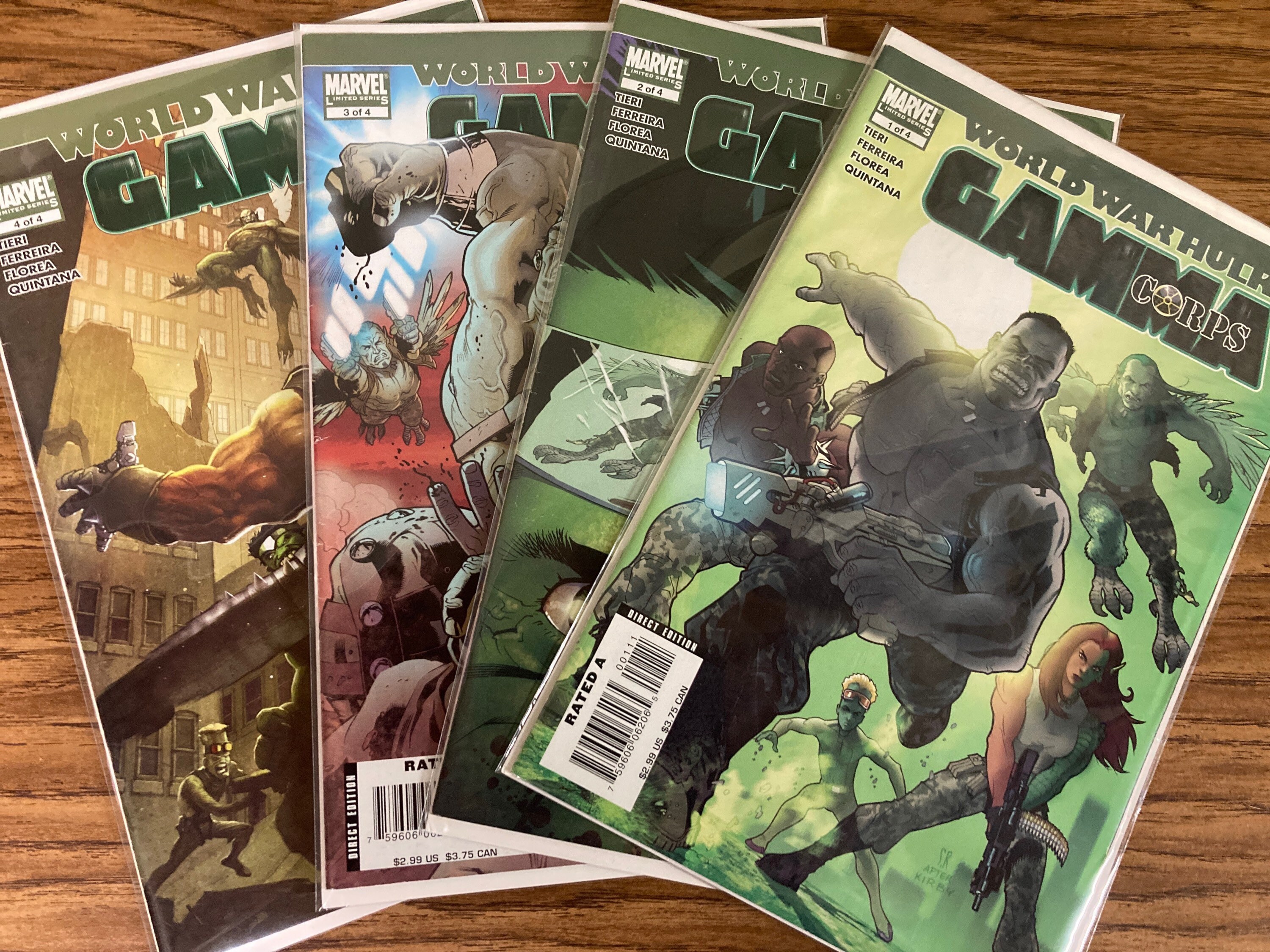 HULK Comic Book Set. 4 Issue. World War Hulk: Gamma Corps. 1-4 Mini ...