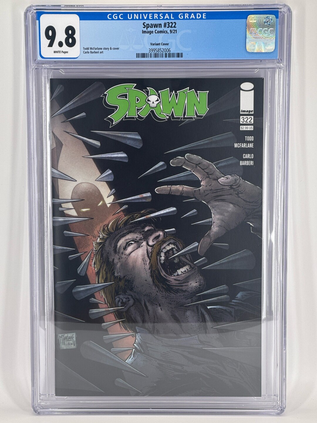 SPAWN #322 Todd Mcfarlane Art Variant Cover Edition. High-grade 9.8 CGC ...