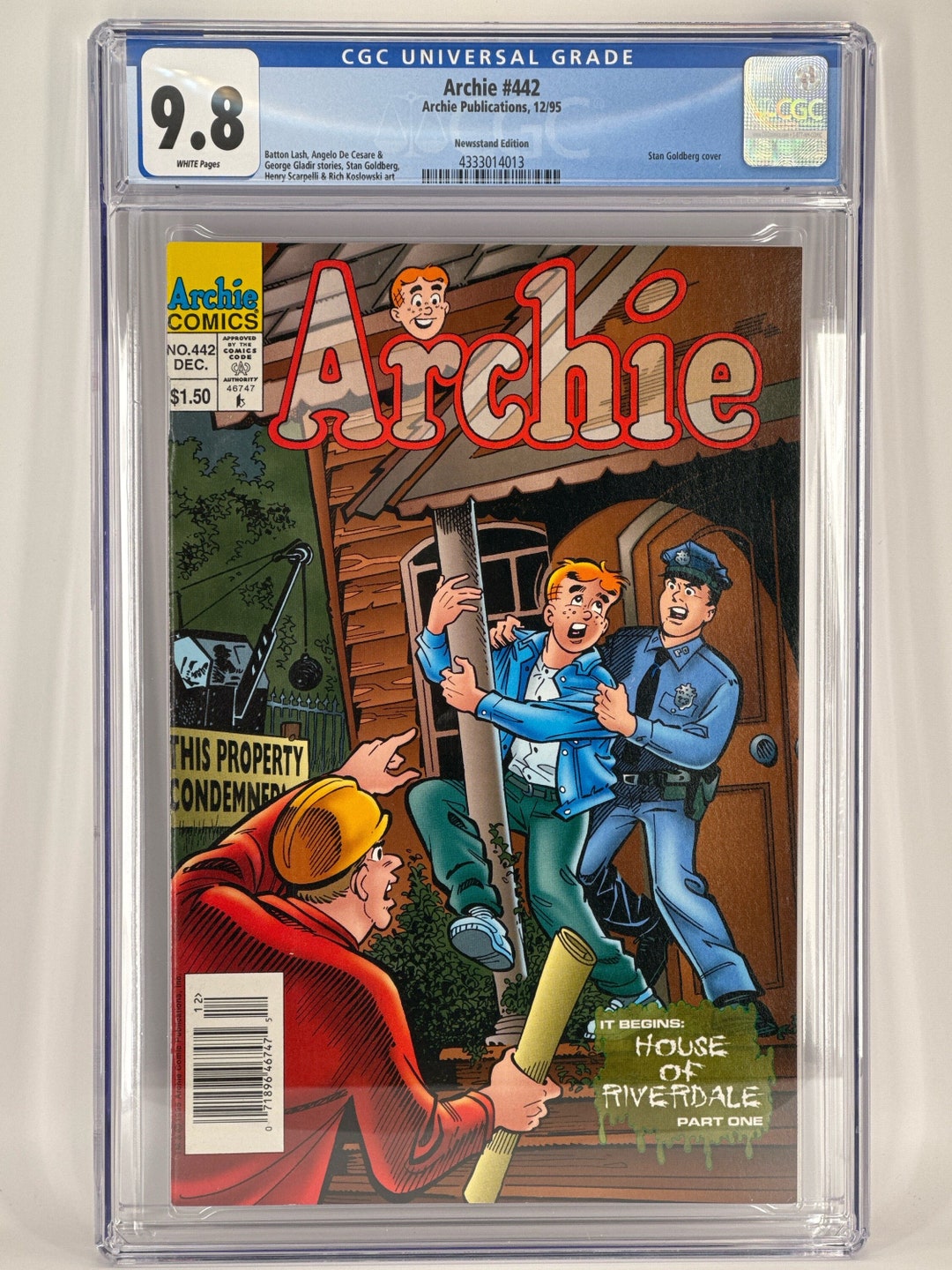 ARCHIE 442 : Stan Goldberg Cover Graded Comic Book. 9.8 CGC Collectible ...