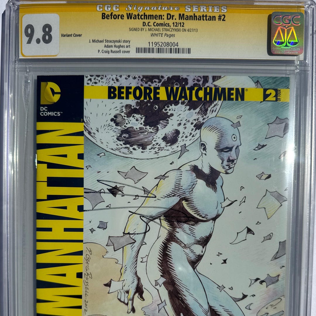 BEFORE WATCHMEN: Signed Dr. Manhattan #2 Variant Cover. DC Certified ...