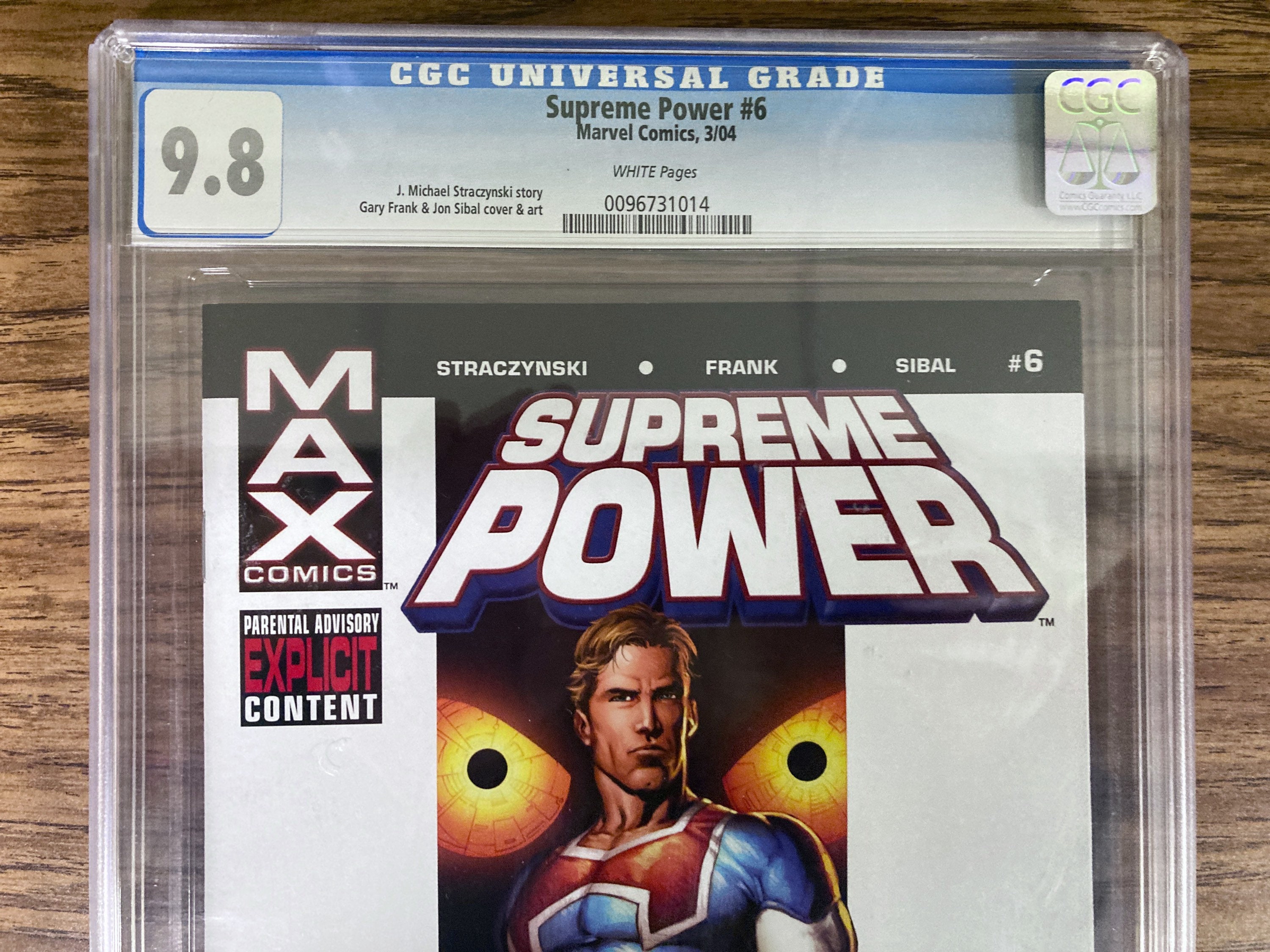 MAX Comics SUPREME POWER 6 Marvel Comic Book: High-grade 9.8 Cgc. Gary ...