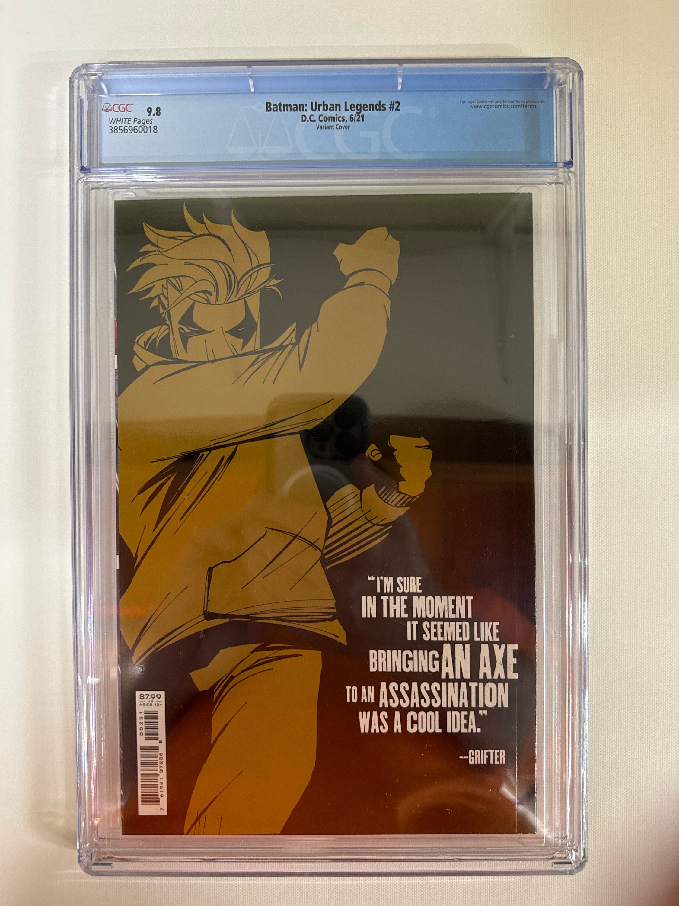 BATMAN : Urban Legends 2 Mattina Variant Cover. High-grade 9.8 CGC Slab ...