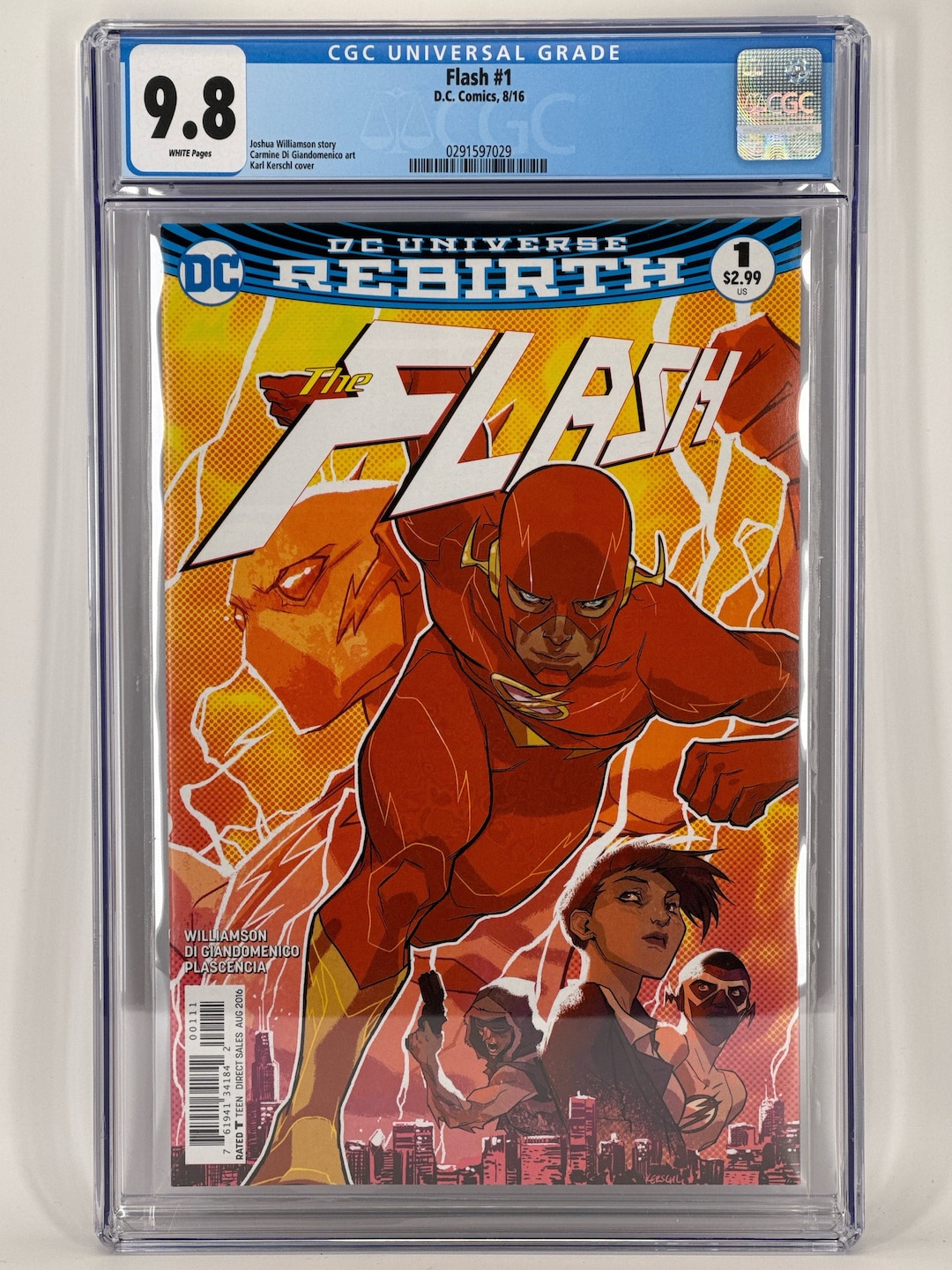 DC UNIVERSE REBIRTH the Flash Comic Issue 1 cover A. High-grade 9.8 Cgc ...