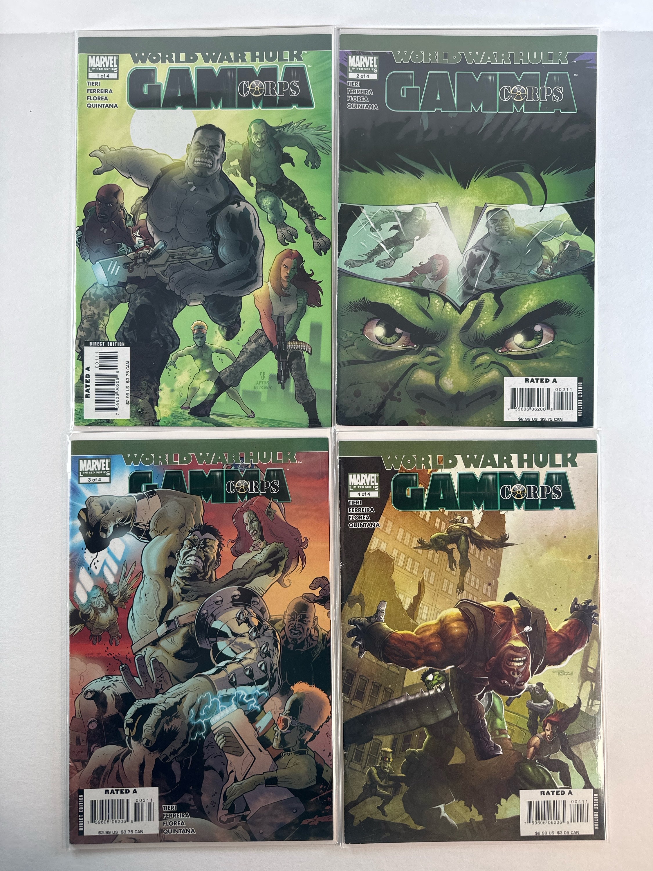 HULK Comic Book Set. 4 Issue. World War Hulk: Gamma Corps. 1-4 Mini ...