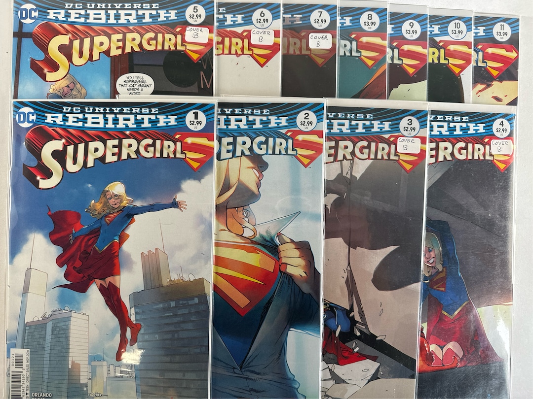 SUPERGIRL DC Universe Rebirth Comic Book Set: 1 Thru 11 Variant Cover B ...