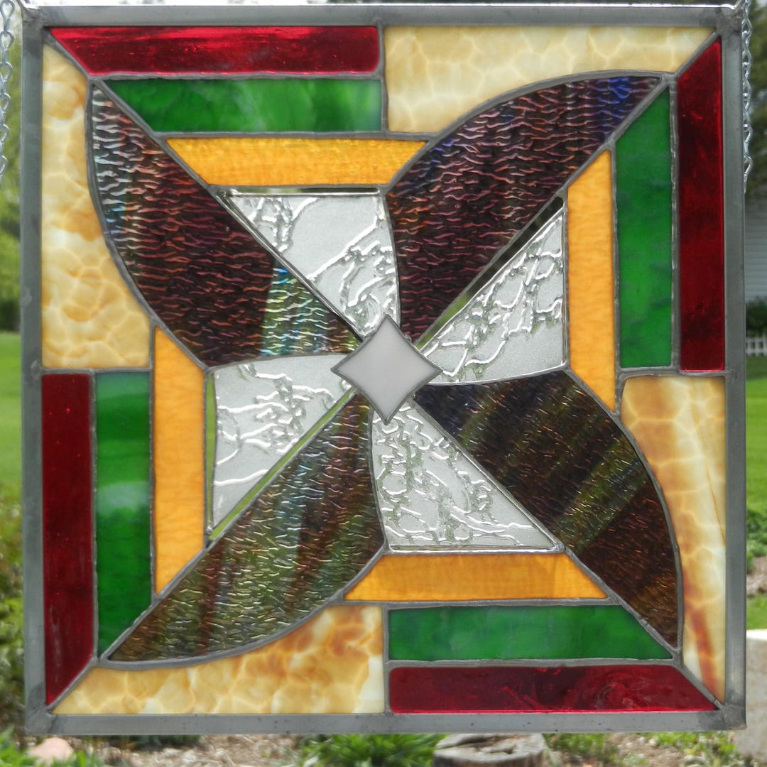 3 Dimensional Pinwheel in Stained Glass - Etsy