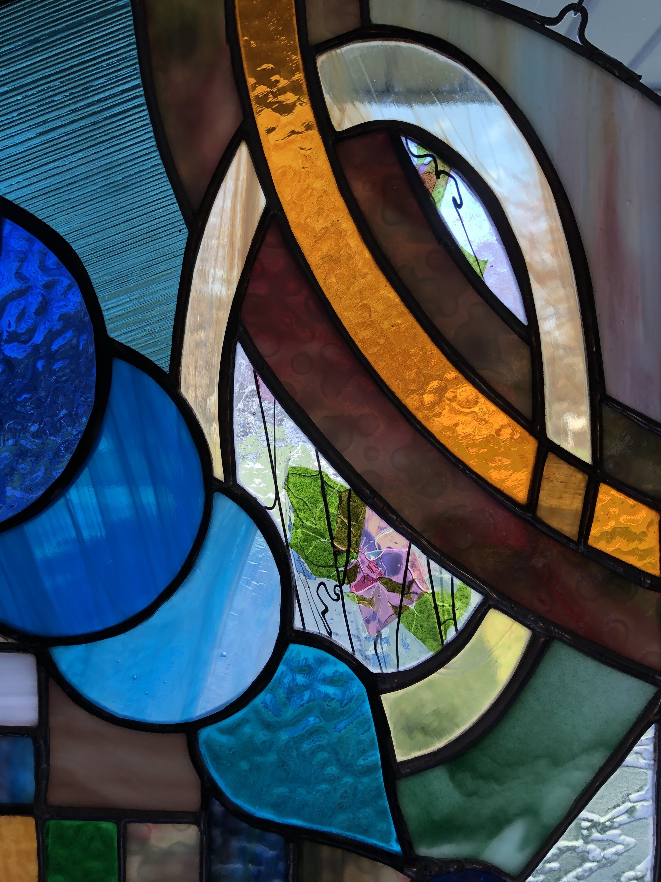 Abstracts in Circular #3 Stained Glass. - Etsy