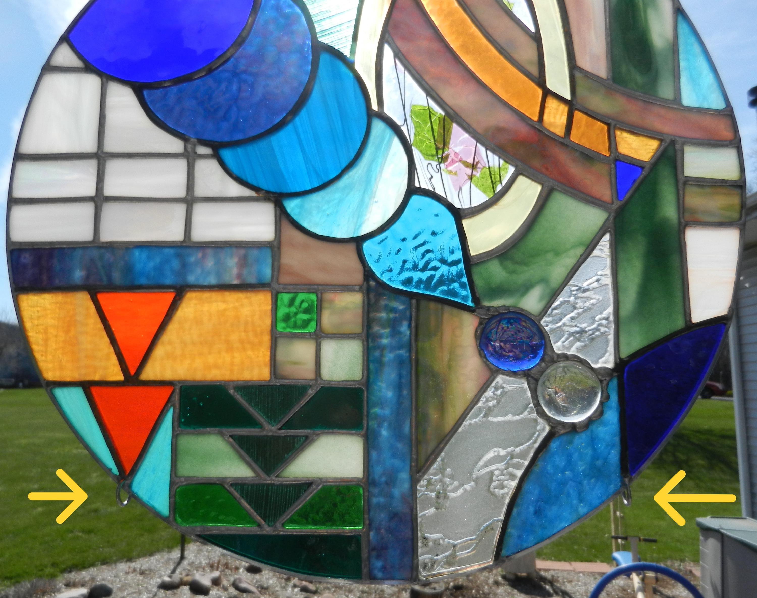 Abstracts in Circular #3 Stained Glass. - Etsy