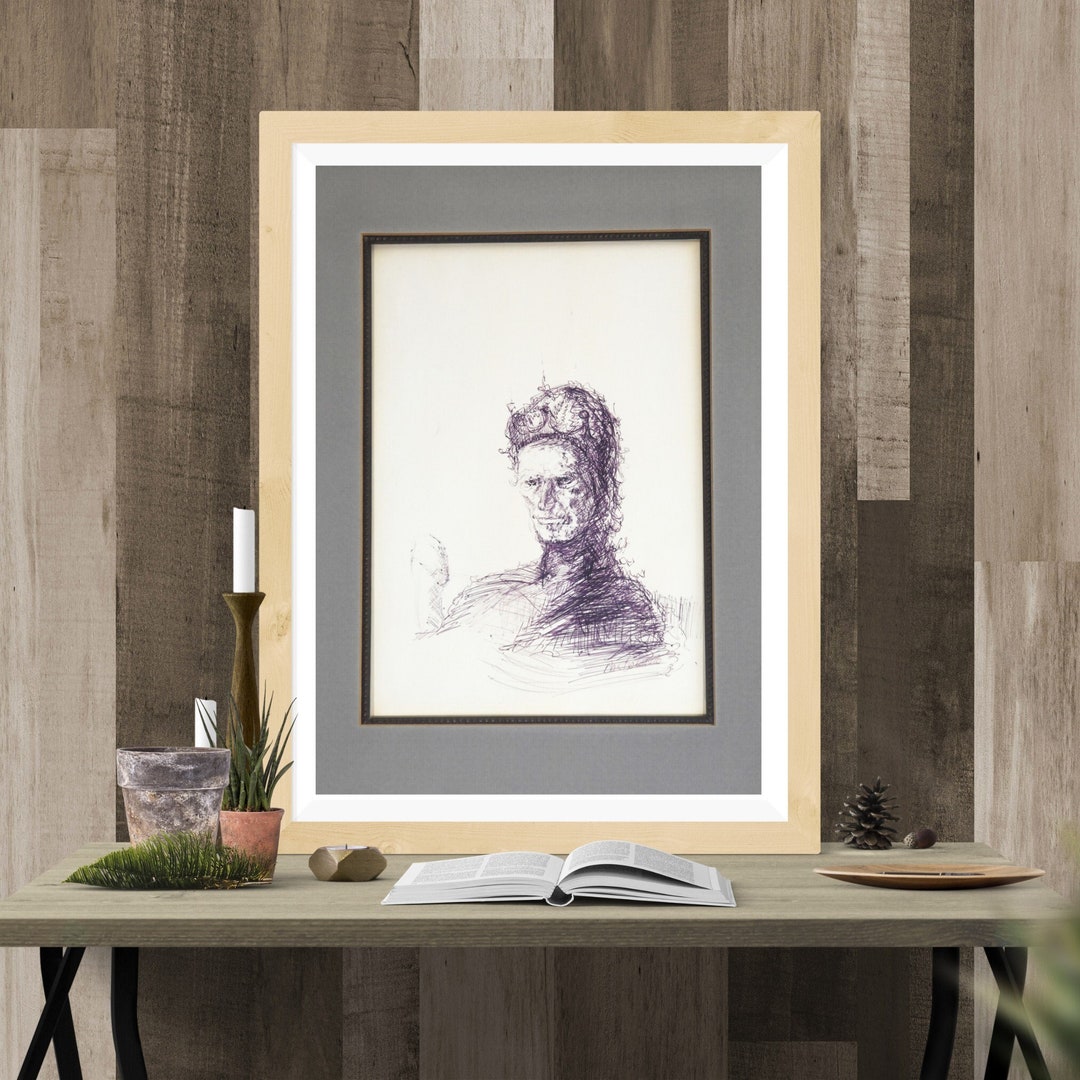 King Richard Drawing Digital Print Instant Download Home Decor Drawing ...