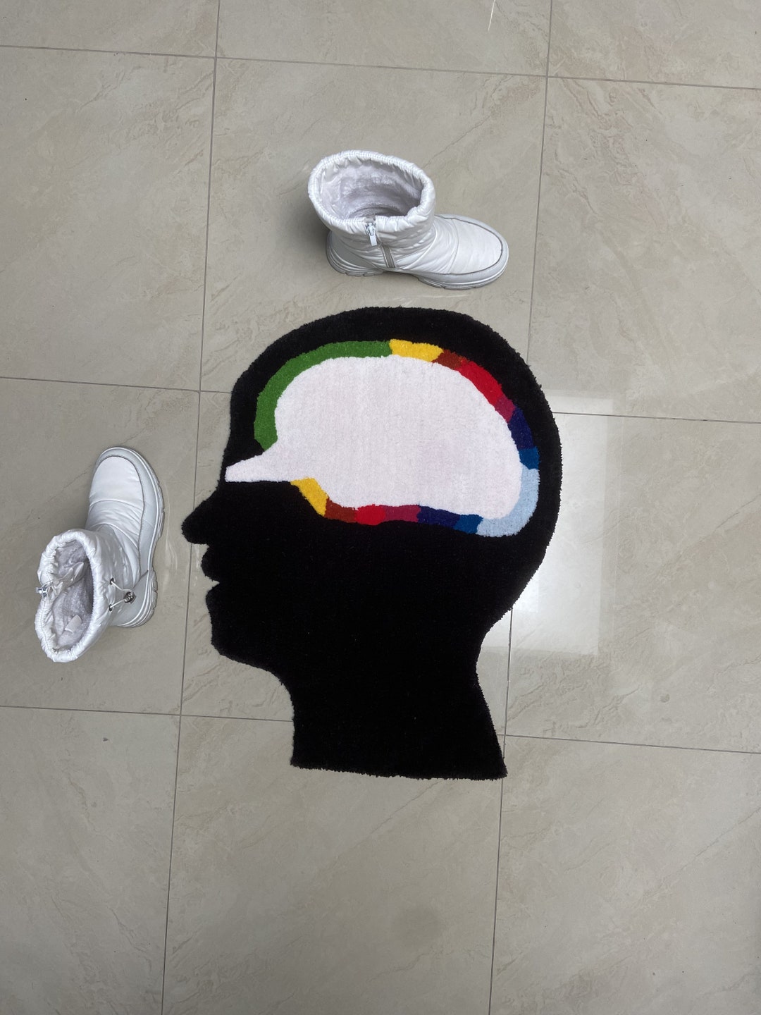 Tame Impala Black Head Rug - Etsy