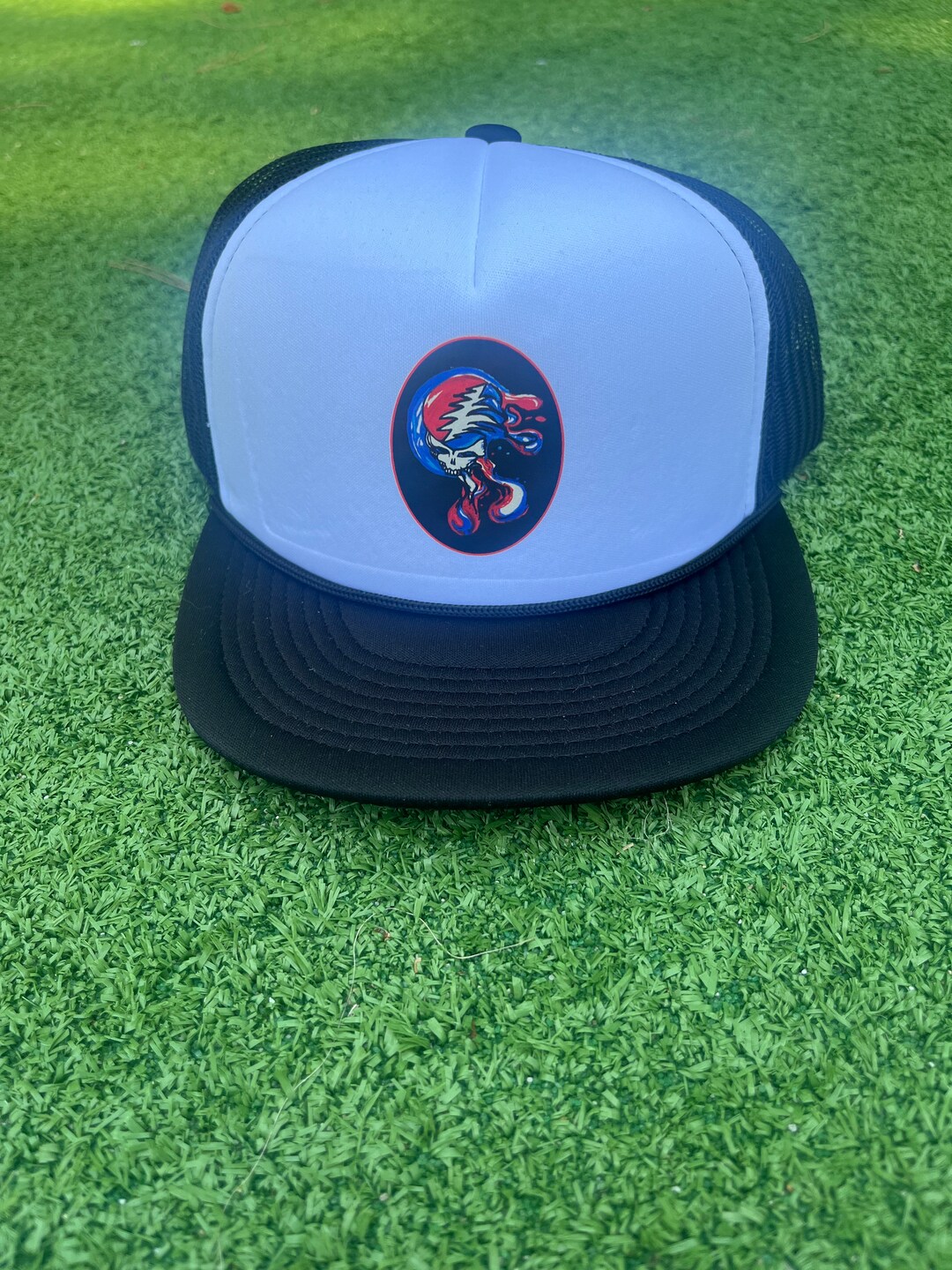 Drippy Steal Your Face Black Trucker Hat - Etsy
