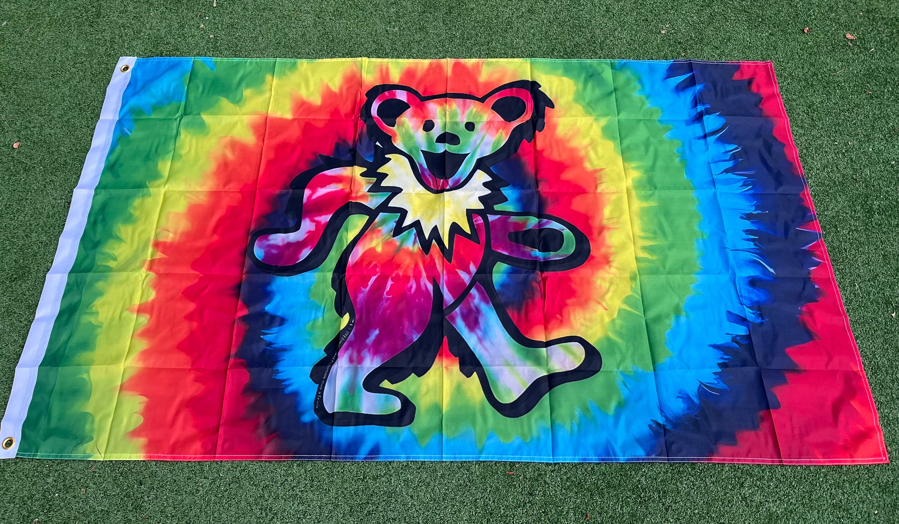 Tie Dye Dead Bear Flag - Etsy