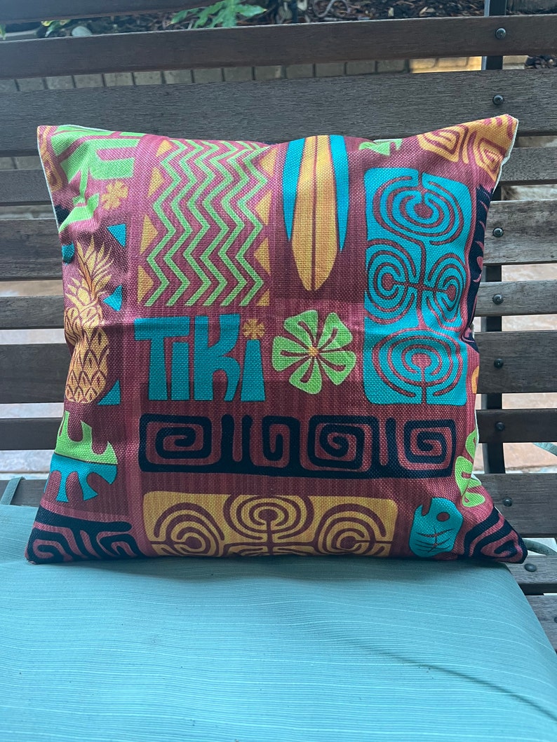 Tiki Pillow Cover - Etsy
